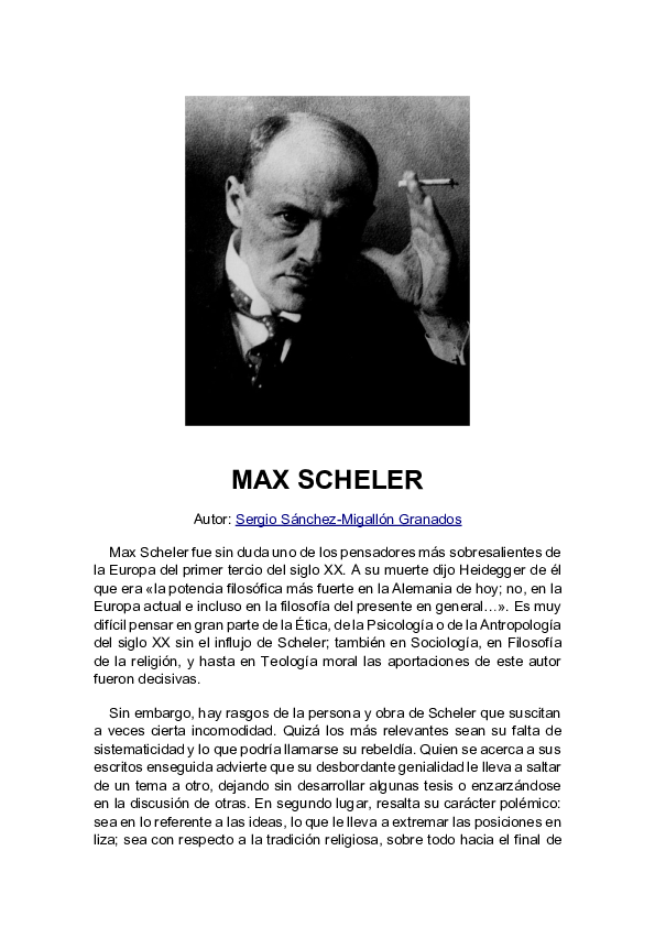 (PDF) Max Scheler