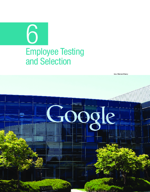 (PDF) Employee Testing and Selection PPt 6