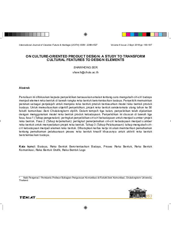 (PDF) On Culture-oriented Product design: a study to transform cultural ...