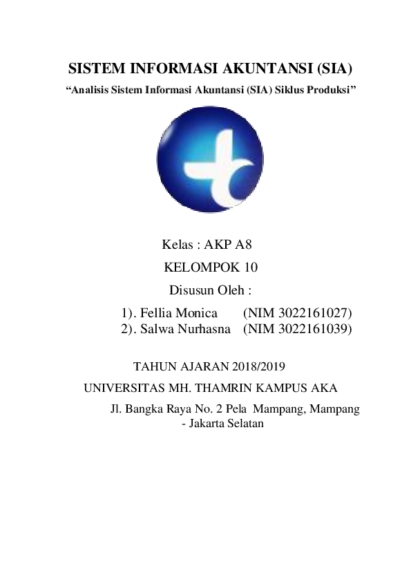 (DOC) SISTEM INFORMASI AKUNTANSI (SIA) " Analisis Sistem Informasi ...