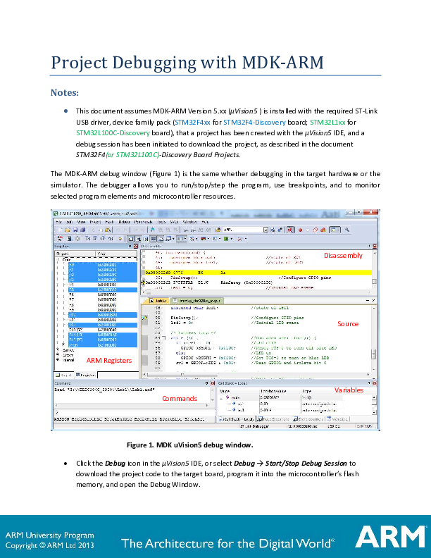 Pdf Project Debugging With Mdk Arm José Daniel Maitán