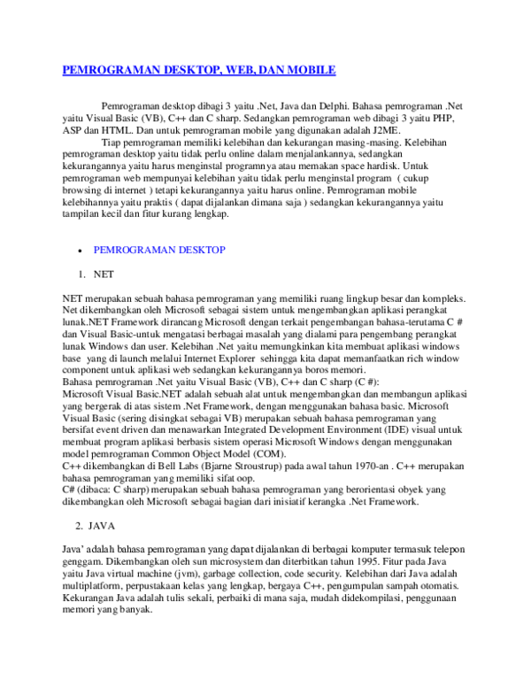 Doc Pemrograman Desktop Web Dan Mobile