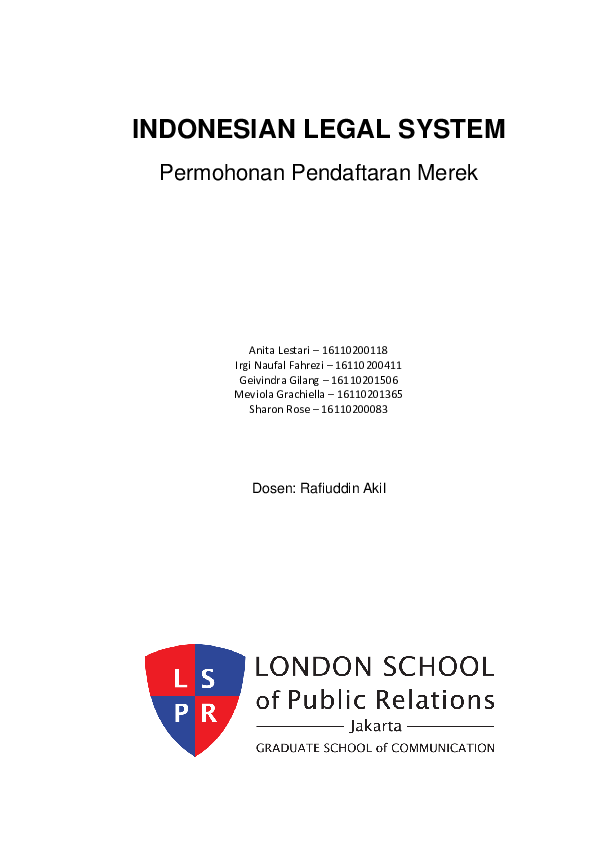 (DOC) INDONESIAN LEGAL SYSTEM