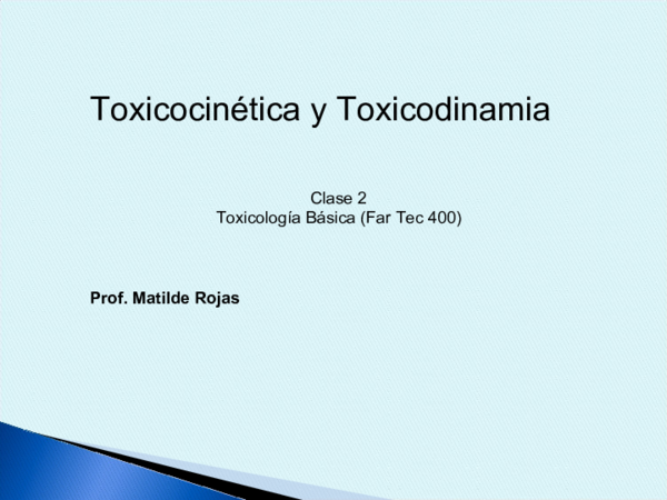 (PDF) Toxicocinética y Toxicodinamia Clase 2 Toxicología Básica (Far ...