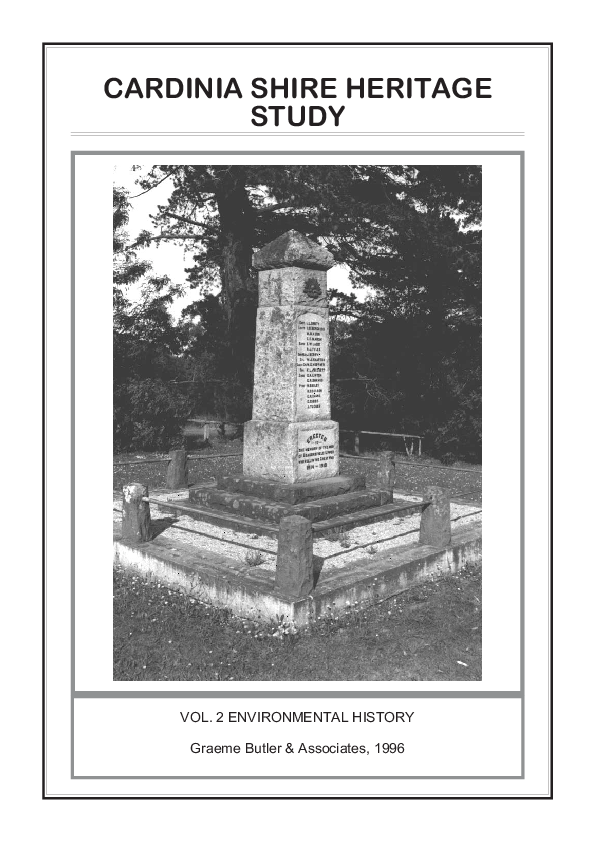 (PDF) CARDINIA SHIRE HERITAGE STUDY, VOL. 2 ENVIRONMENTAL HISTORY