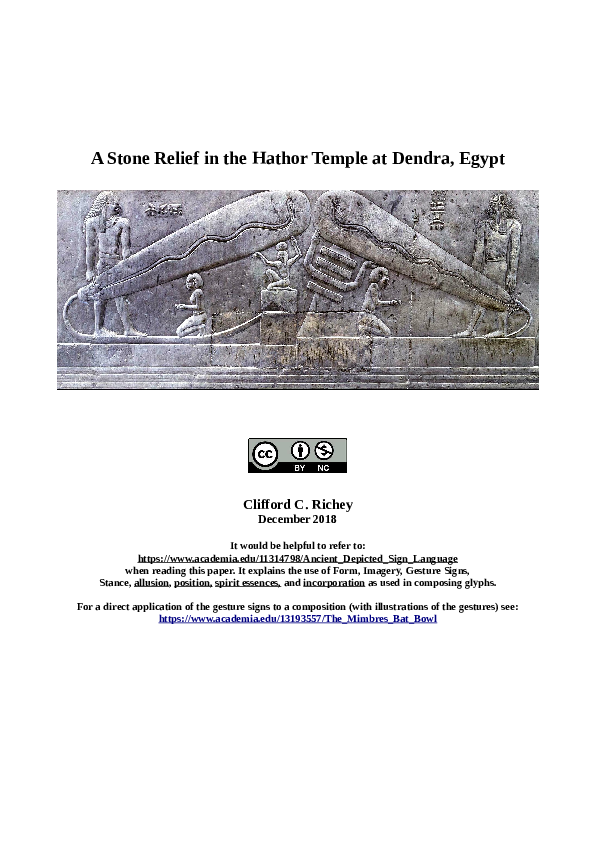 (PDF) A Stone Relief in the Hathor Temple at Dendra, Egypt | Clifford C ...