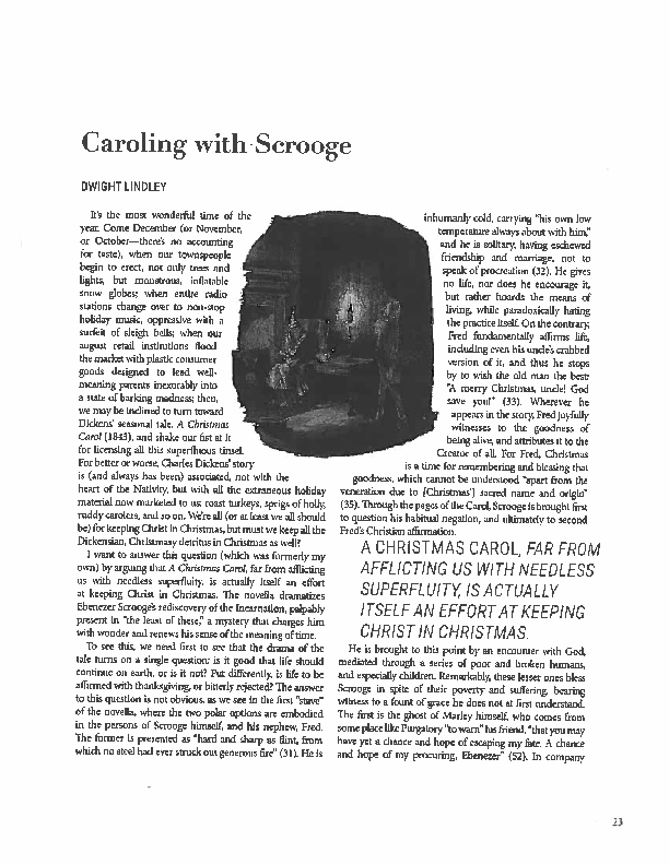 (PDF) Caroling with Scrooge | Dwight Lindley - Academia.edu