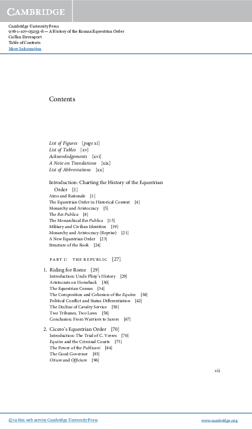 (PDF) A History of the Roman Equestrian Order (Cambridge University ...