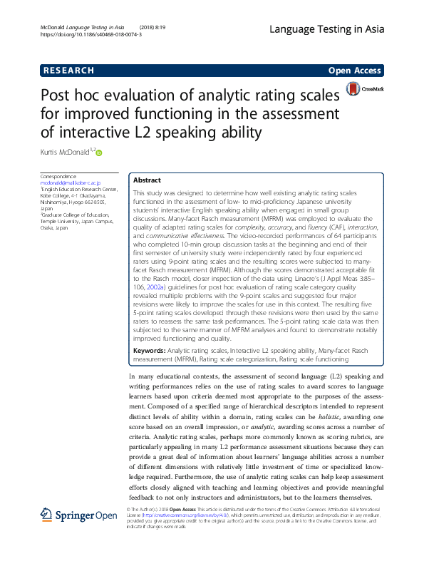 PDF Post Hoc Evaluation Of Analytic Rating Scales For Improved Functioning In The Assessment pdf-post-hoc-evaluation-of-analytic-rating-scales-for-improved-functioning-in-the-assessment