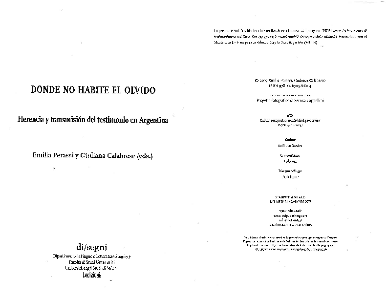 (PDF) Las múltiples dimensiones del testimonio. Entrevista a Fernando Reati
