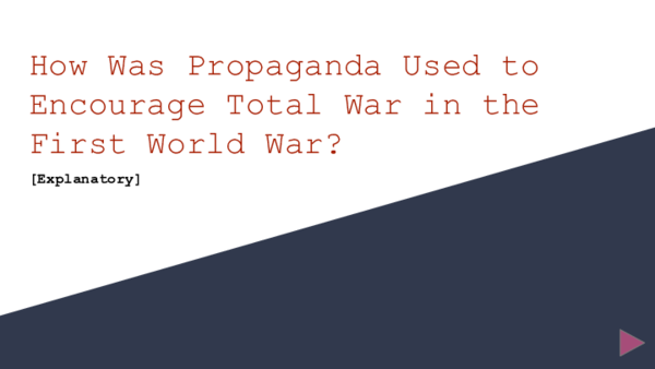 (PPT) Analyzing WWI Total War Sources Value