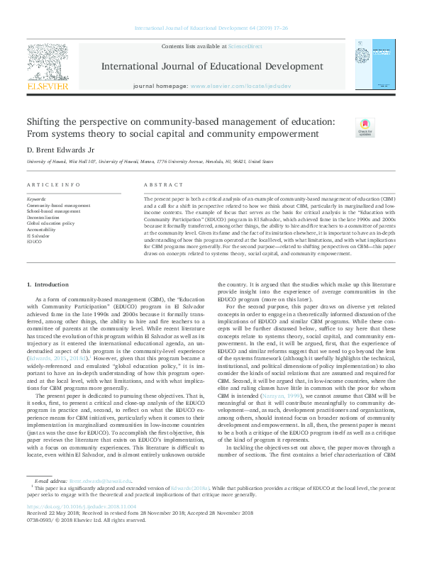 (PDF) Shifting the perspective on community-based management of ...