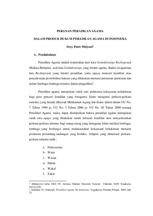 (PDF) UPAYA HUKUM DALAM PERADILAN AGAMA DI INDONESIA | Arvina Rahmawati - Academia.edu