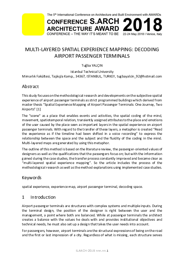 (PDF) MULTI-LAYERED SPATIAL EXPERIENCE MAPPING: DECODING AIRPORT ...