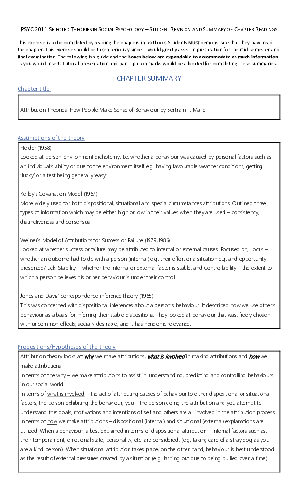 (DOC) SAMPLE SUMMARY Attribution | Briteny Francis - Academia.edu