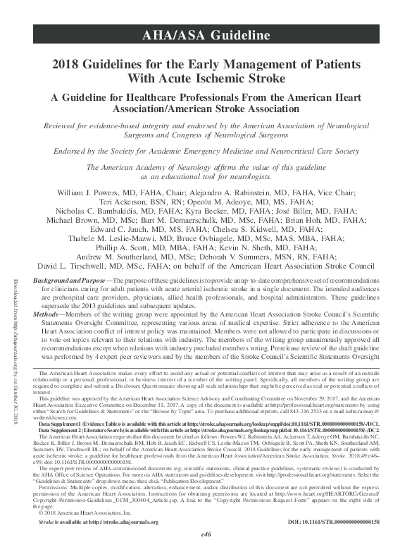 (PDF) STROKE GUIDELINES