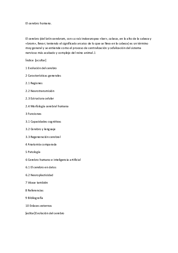 Doc Cerebro Y Memoria