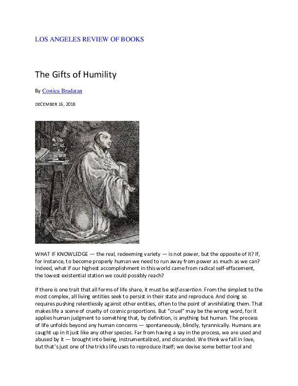 (PDF) The Gifts of Humility