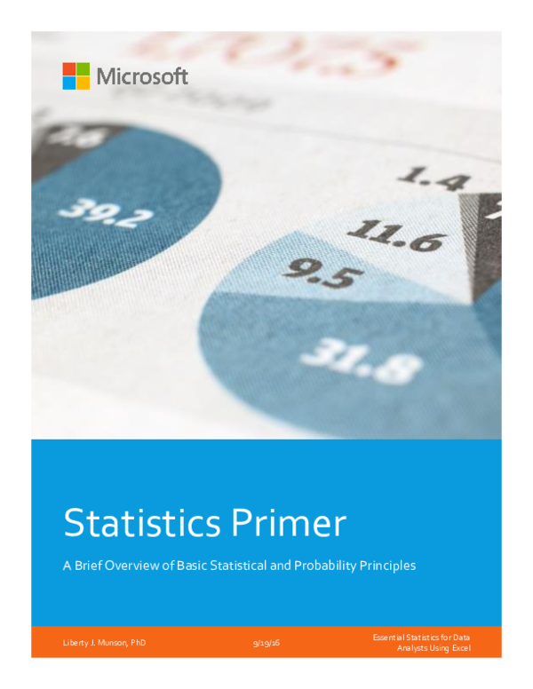 (PDF) Statistics Primer A Brief Overview of Basic Statistical and ...