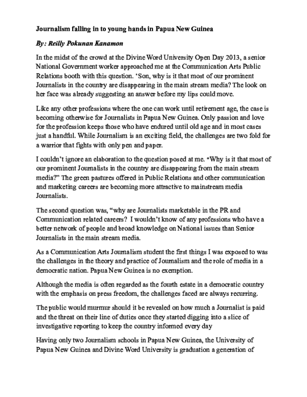 challenges journalism faces