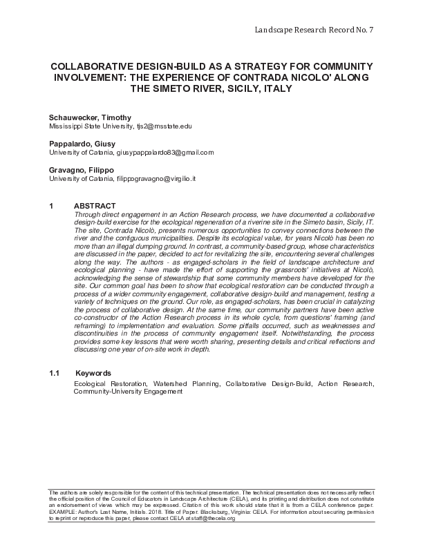 (PDF) COLLABORATIVE DESIGN-BUILD AS A STRATEGY FOR COMMUNITY ...