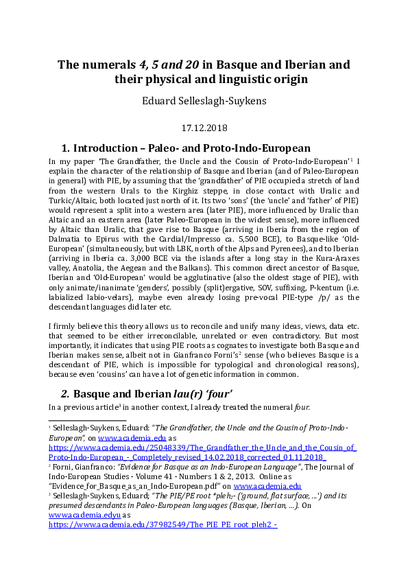 (DOC) The numerals 4, 5 and 20 in Basque and Iberian and their physical ...