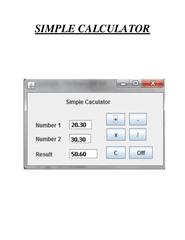 (DOC) SIMPLE CALCULATOR | Ranjeet Singh Bedi - Academia.edu
