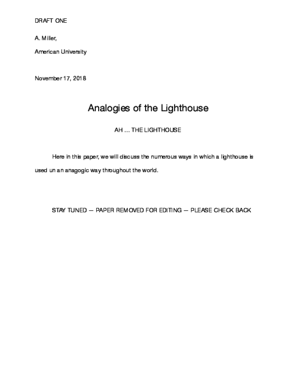 (PDF) DRAFT ONE | A Miller - Academia.edu