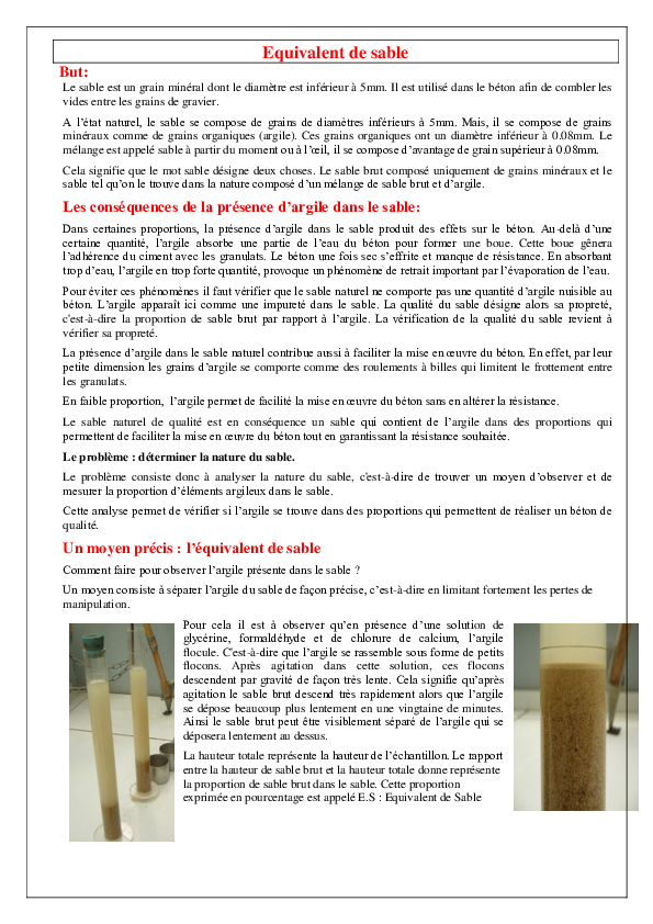 (DOC) Equivalent de sable But