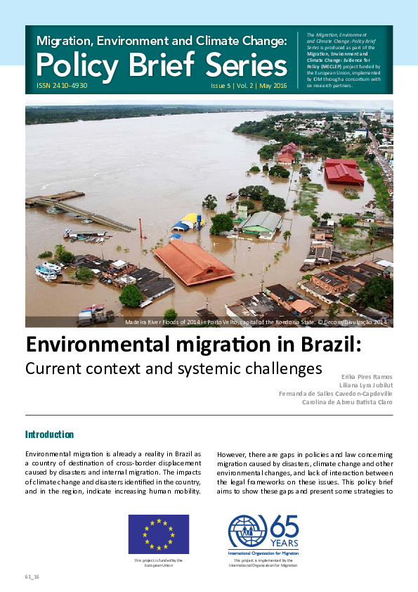 (PDF) Environmental migration in Brazil: Current context and systemic ...