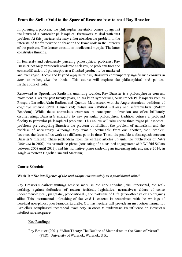 (PDF) From the Stellar Void to the Space of Reasons: how to read Ray ...