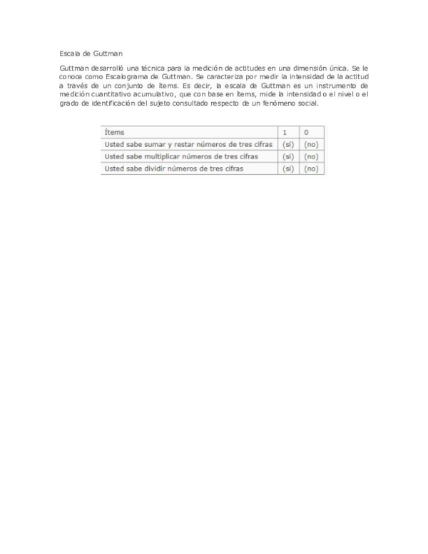(DOC) Escala de Guttman