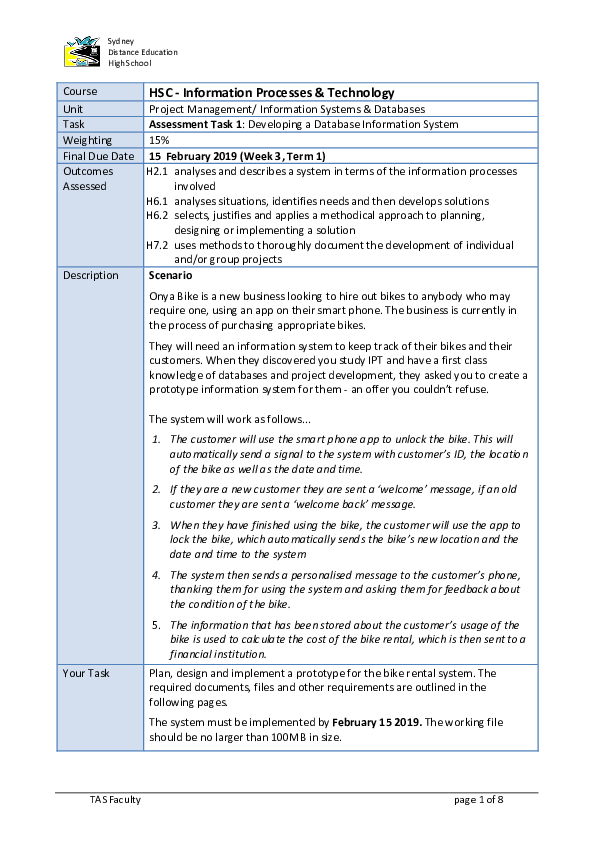 (PDF) HSC -Information Processes & Technology
