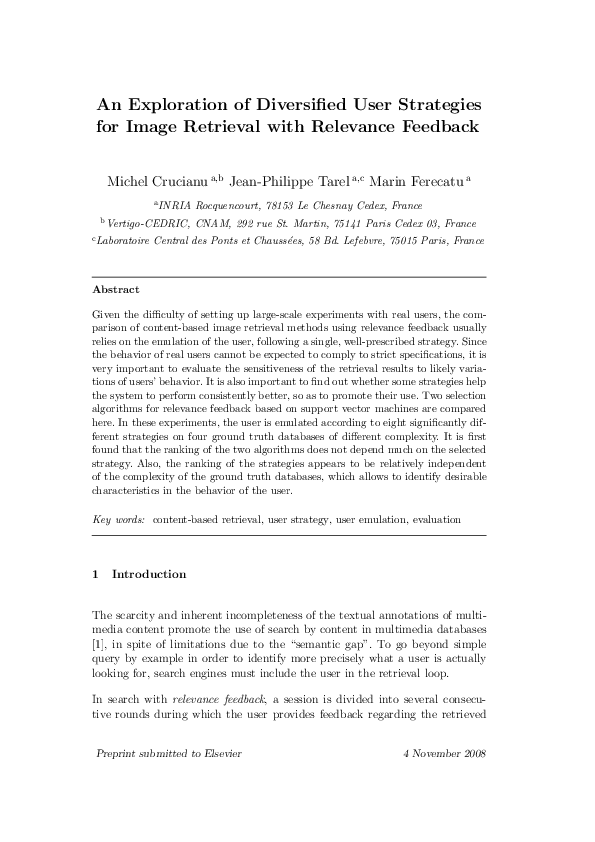 (PDF) An exploration of diversified user strategies for image retrieval with relevance feedback ...