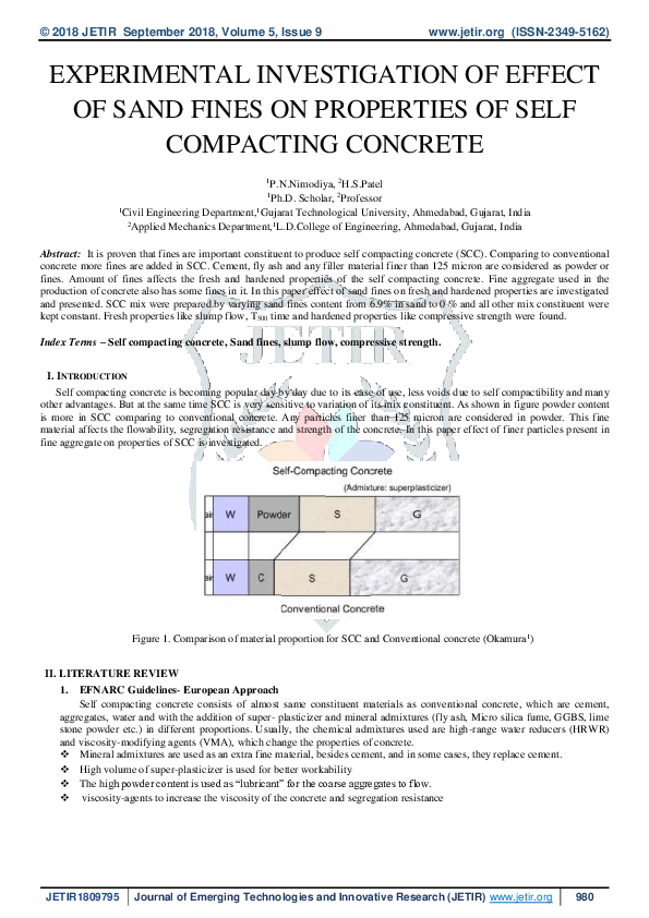 (PDF) EXPERIMENTAL INVESTIGATION OF EFFECT OF SAND FINES ON PROPERTIES ...