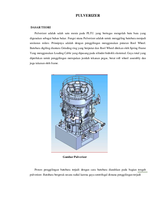 (DOC) pulverizer (boiler sistem)