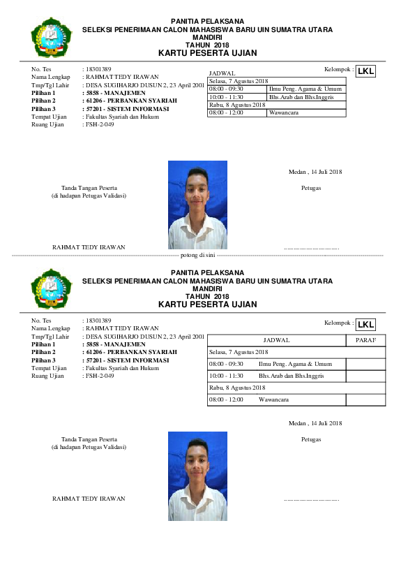 (PDF) PANITIA PELAKSANA SELEKSI PENERIMAAN CALON MAHASISWA BARU UIN ...
