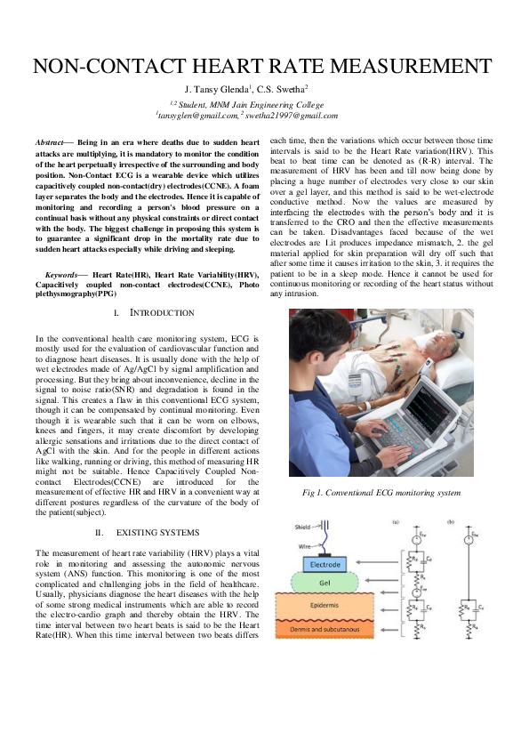 (DOC) NON-CONTACT HEART RATE MEASUREMENT