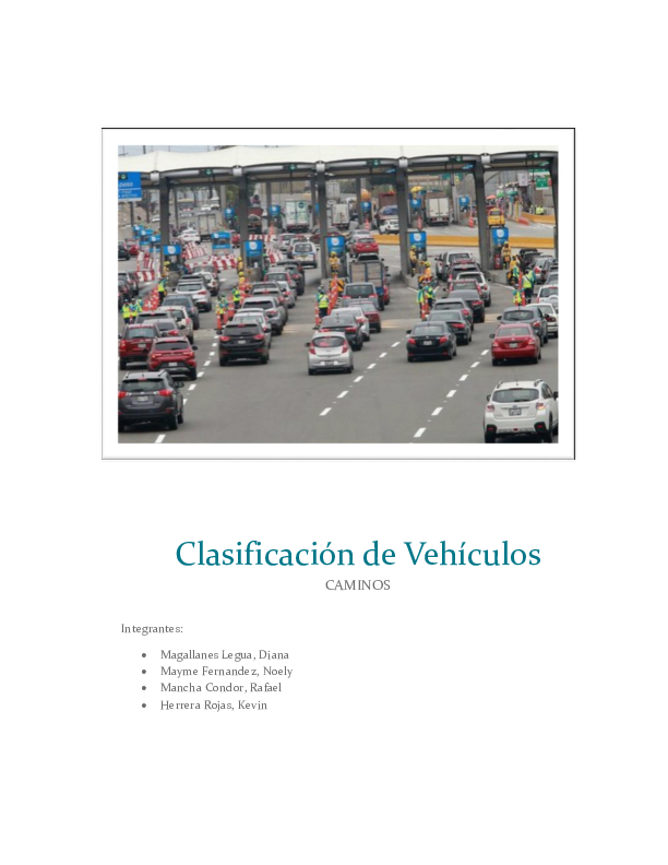 (PDF) Clasificación de Vehículos