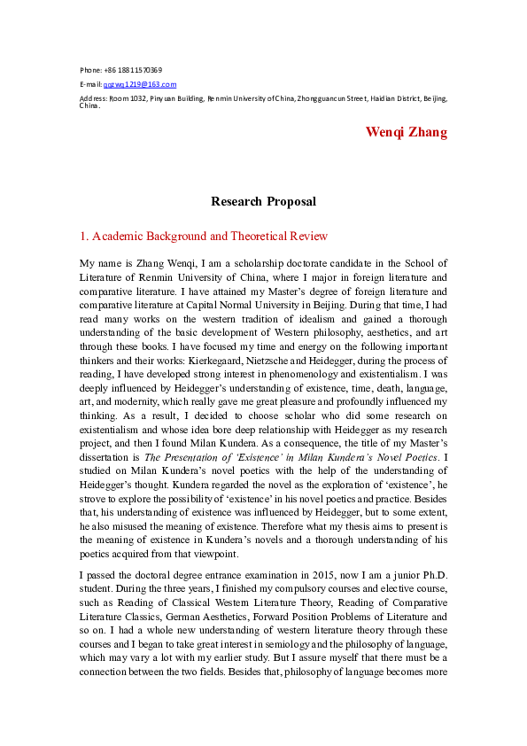 (DOC) Academic Background and Theoretical Review