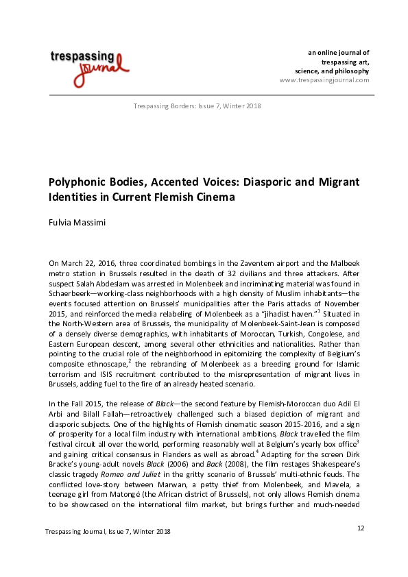 (PDF) Polyphonic Bodies, Accented Voices: Diasporic and Migrant ...