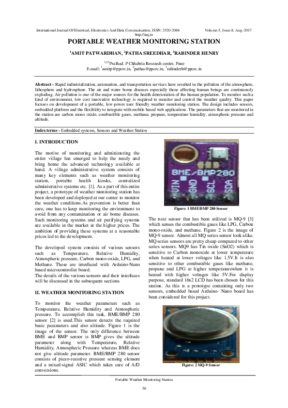 (PDF) PORTABLE WEATHER MONITORING STATION