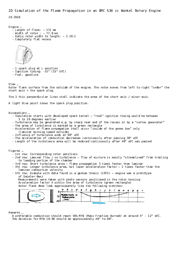 (PDF) 2D Simulation of the Flame Propagation in an OMC 530 cc Wankel ...