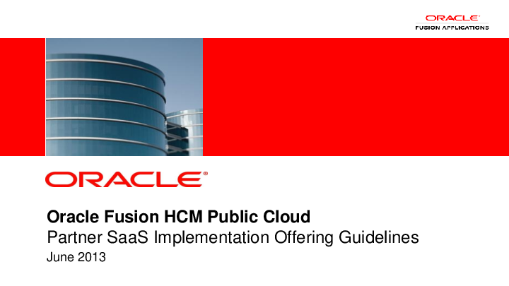 (PDF) Oracle Fusion HCM Public Cloud Partner SaaS Implementation ...
