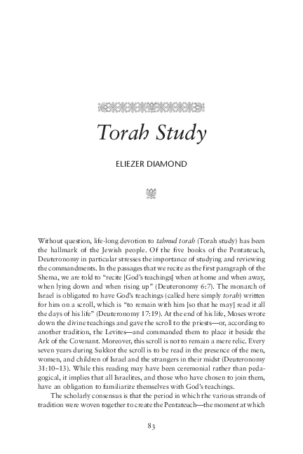 (PDF) Torah Study