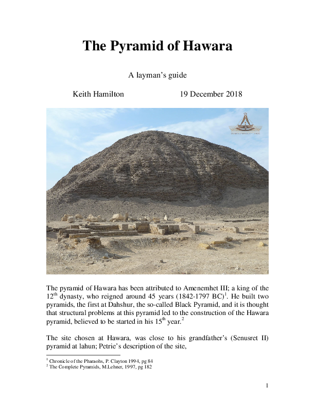 (PDF) The Hawara Pyramid, A Layman's Guide.