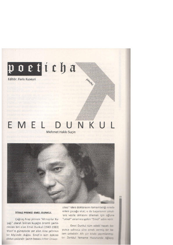(PDF) İtiraz Prensi: Emel Dunkul