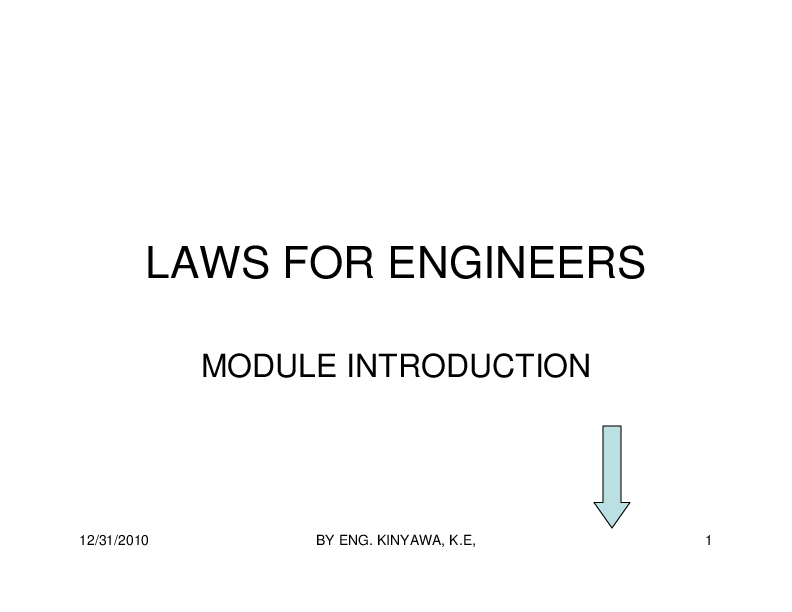(PDF) LAWS FOR ENGINEERS MODULE INTRODUCTION