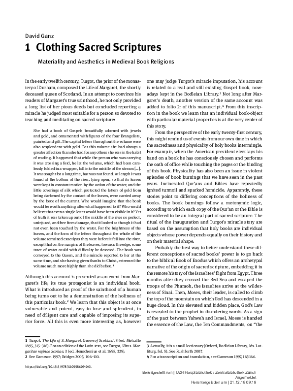 (PDF) Clothing Sacred Scripture. Materiality and Aesthetics in Medieval ...