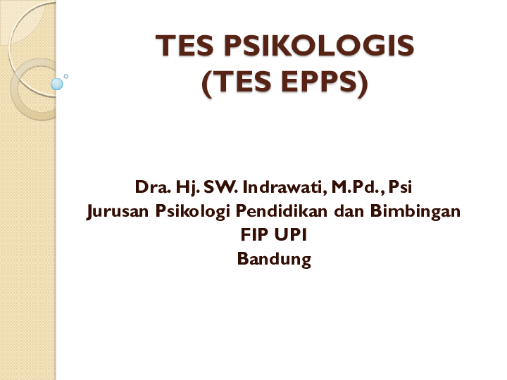 (PDF) TES PSIKOLOGIS (TES EPPS